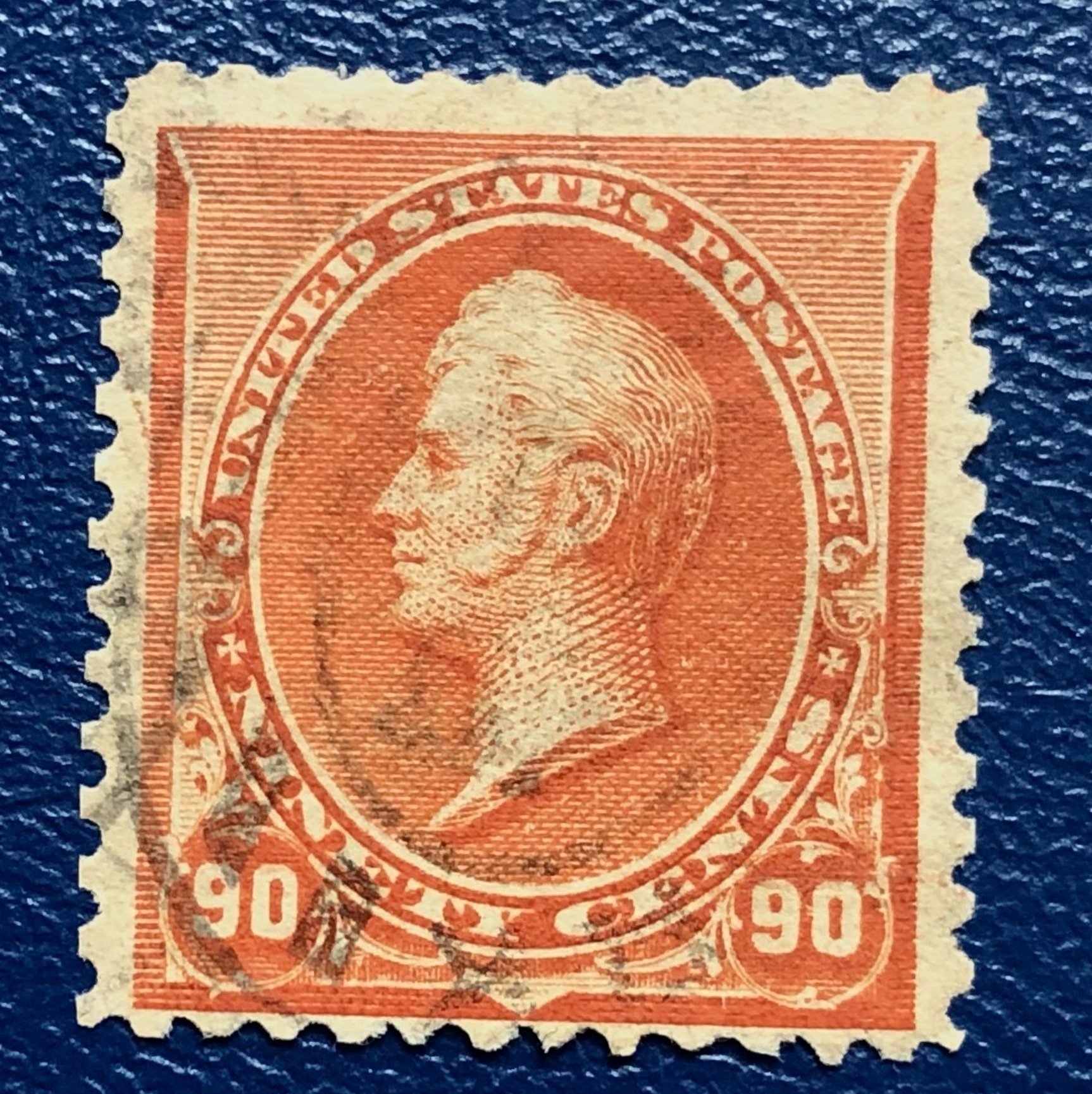 US scott# 229 1890 90c Perry nice stamp light cancel CV $130 | United ...