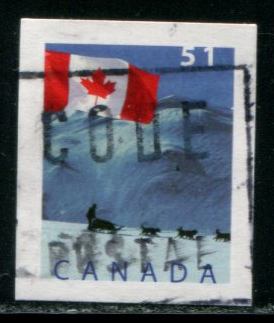 2139 Canada 51c Flag over Dogsled, used | Canada, General Issue Stamp ...