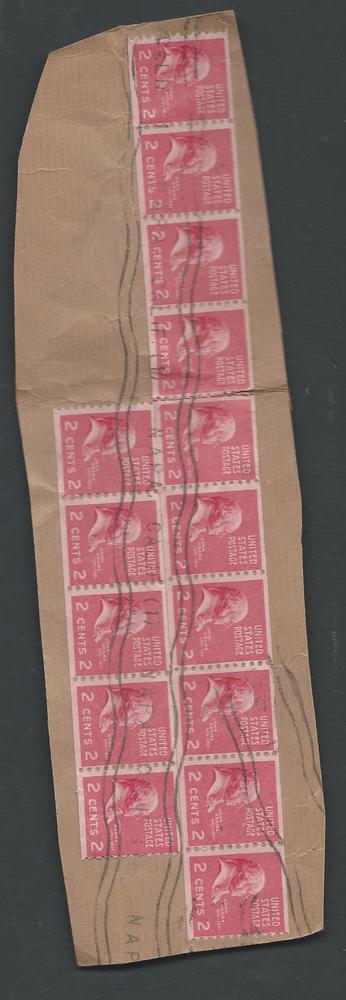 Scott # 841 used strip of 10 with LP & strip of 5 Napa Calif | United ...