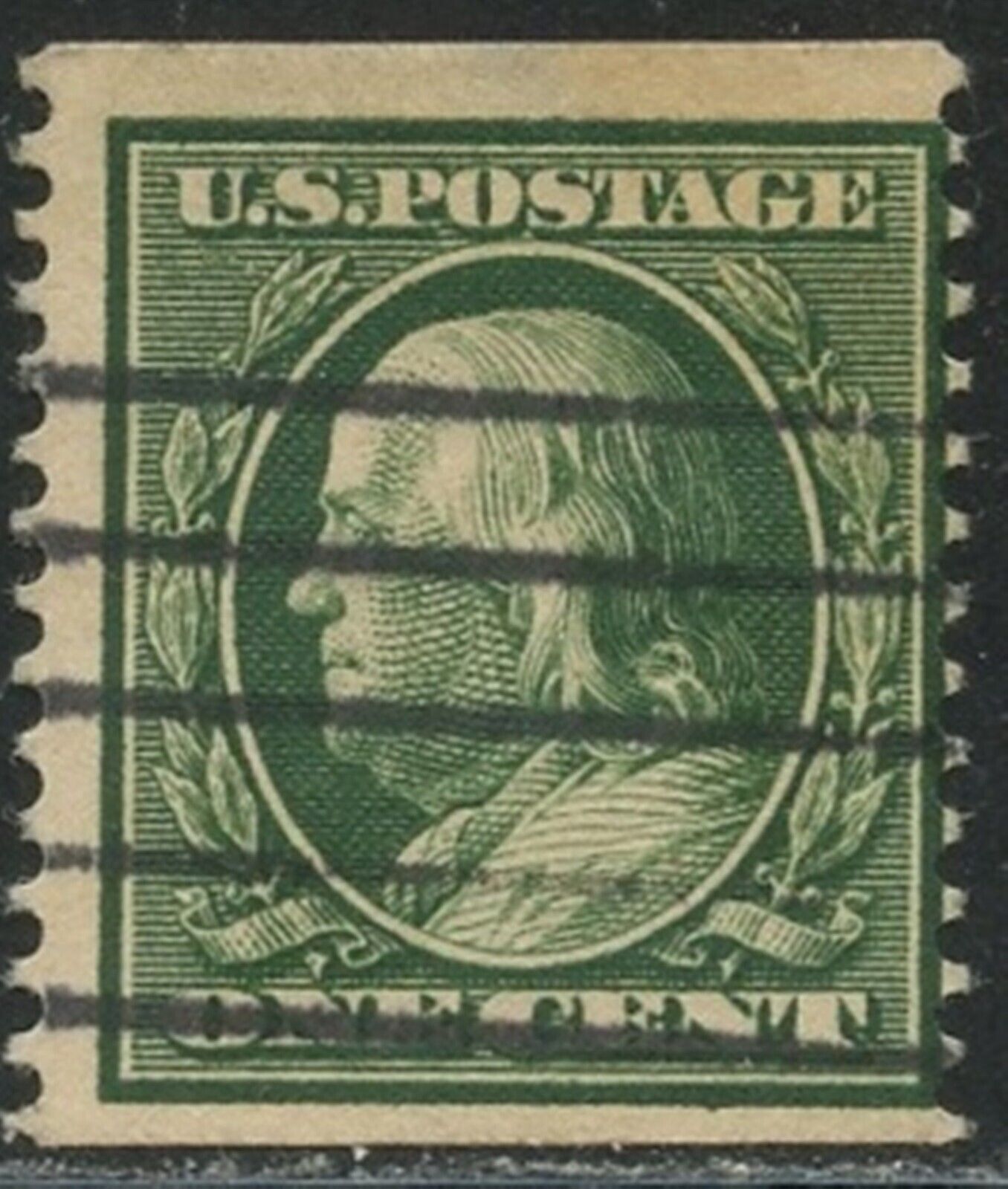 US Sc#352 1908-10 1c Perf 12 Vertical Coil DL Watermark 191 Used ‘As Is ...