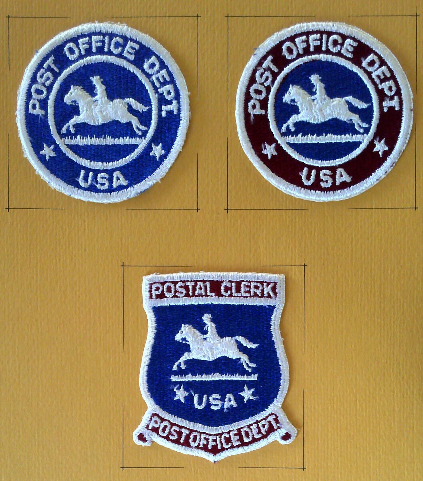 3 Vintage Post Office Dept Uniform Shoulder Patches | United States ...