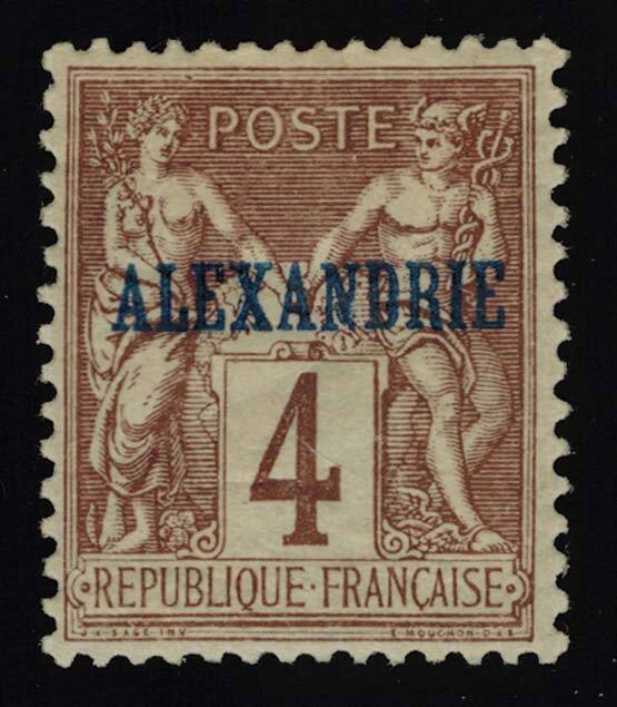 French Offices Abroad Scott Alexandria 4 Unused hinged. | Europe ...