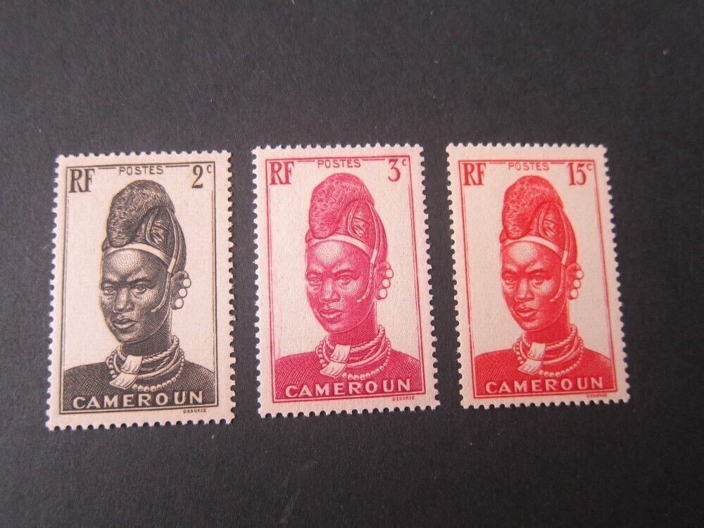 French Cameroun 1939 Sc 225-6,230 MH | Africa - Cameroun, General Issue ...