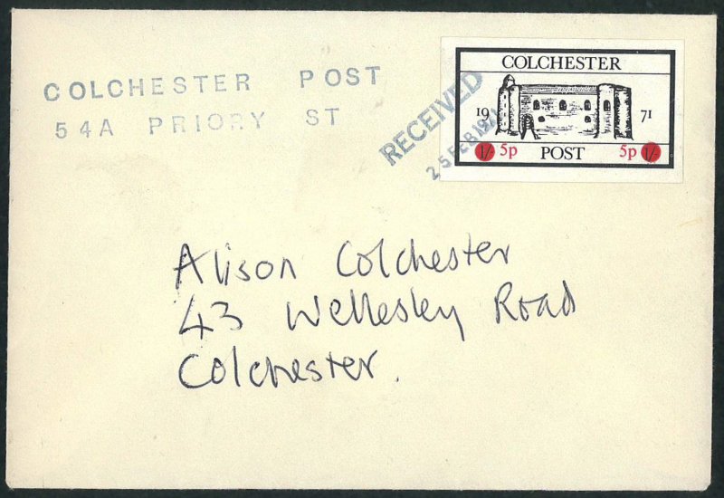 Great Britain - Post Office Strike - Colchester (1971) Local Post Cover ...