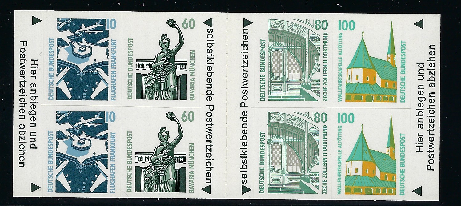 Germany Bund Scott # 1663a, mint nh, stamp booklet Michel # MH27 I ...