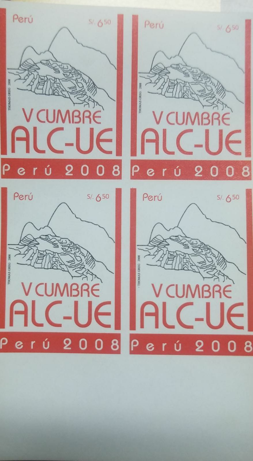 O) 2008 Peru, Imperforate, Machu Picchu - Inca Citadel -Archeology, V ...