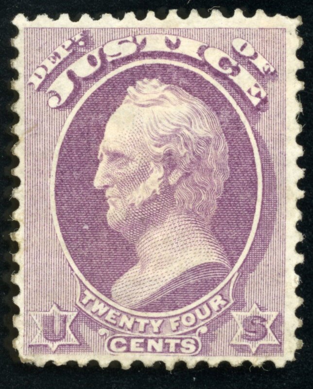 US Scott O32 Mint HR OG 24 cents Justice Official Stamp Lot AOF032 ...