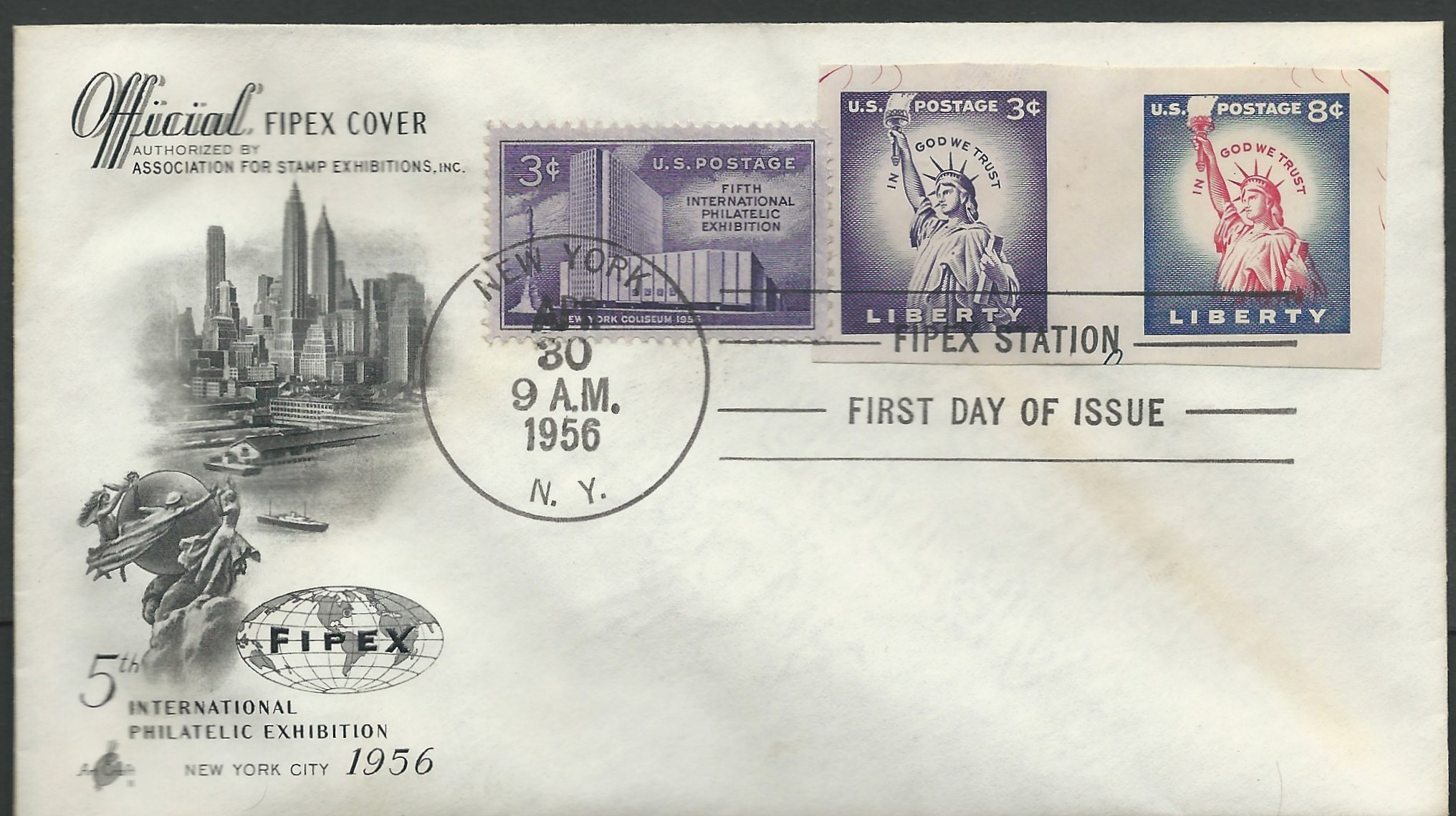 USA # 1075 -76 FIPEX Three Stamps Artcraft FDC (1) VF | United States ...