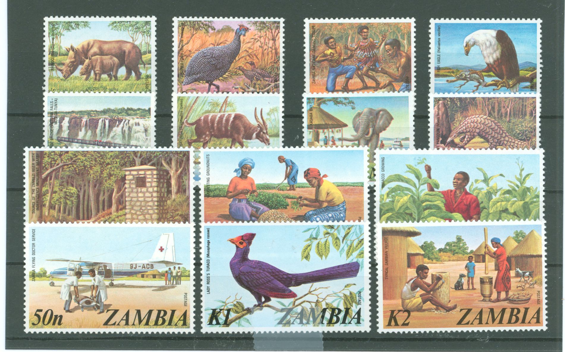 Zambia #135-148 Single (Complete Set) | Africa - Zambia, General Issue ...