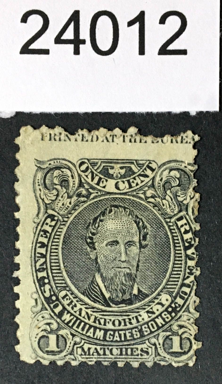 US Stamps # Ro92D Match & Medicine Revenue Unused CAT. $ LOT #24012 ...