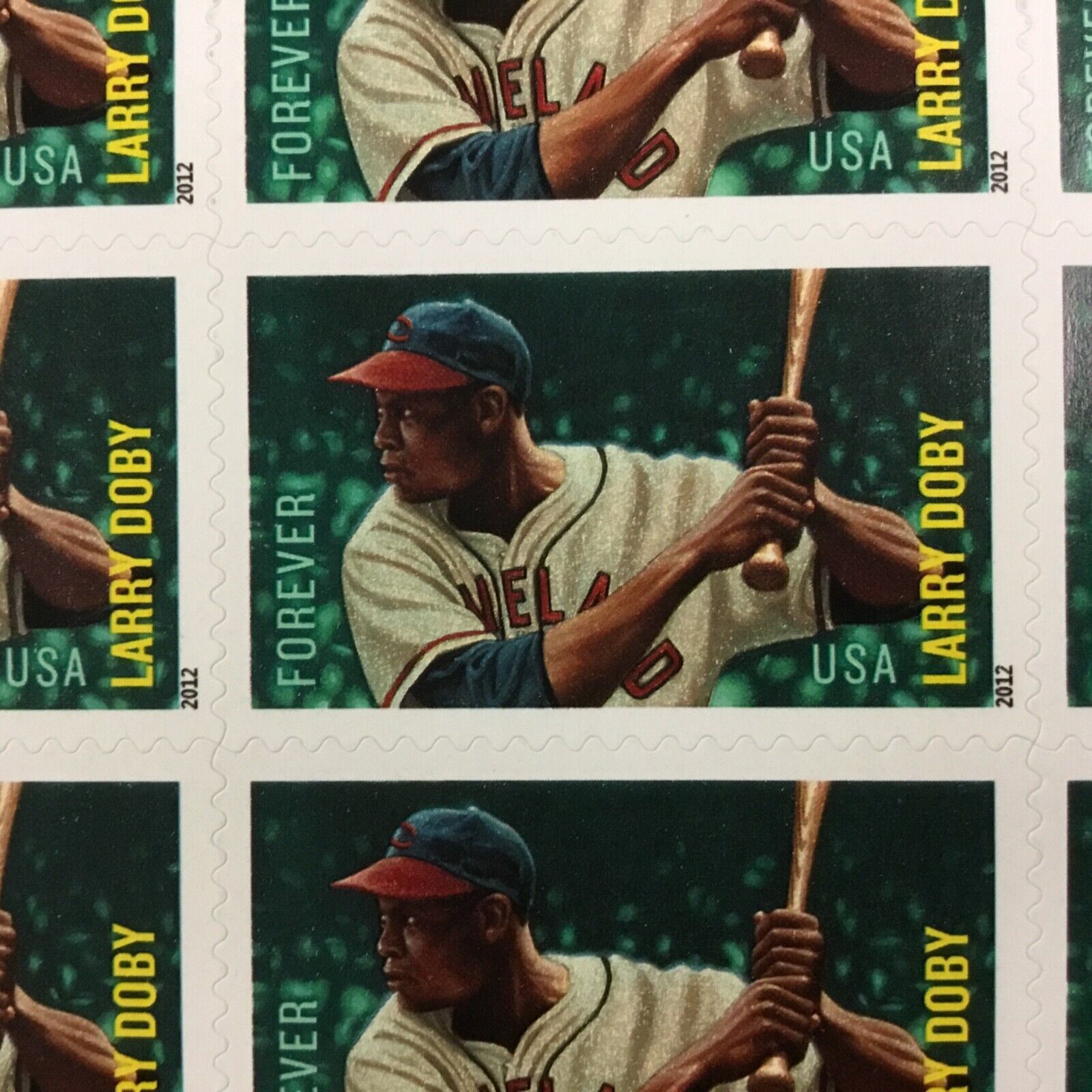4695 Larry Doby MNH Forever stamps Sheet of 20 FV $11.00 Issued 2012 ...