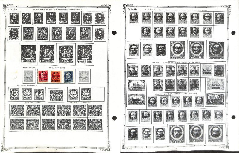 Bavaria - Germany Stamp Collection on 4 Regent Pages, 1849-1920 (BI ...