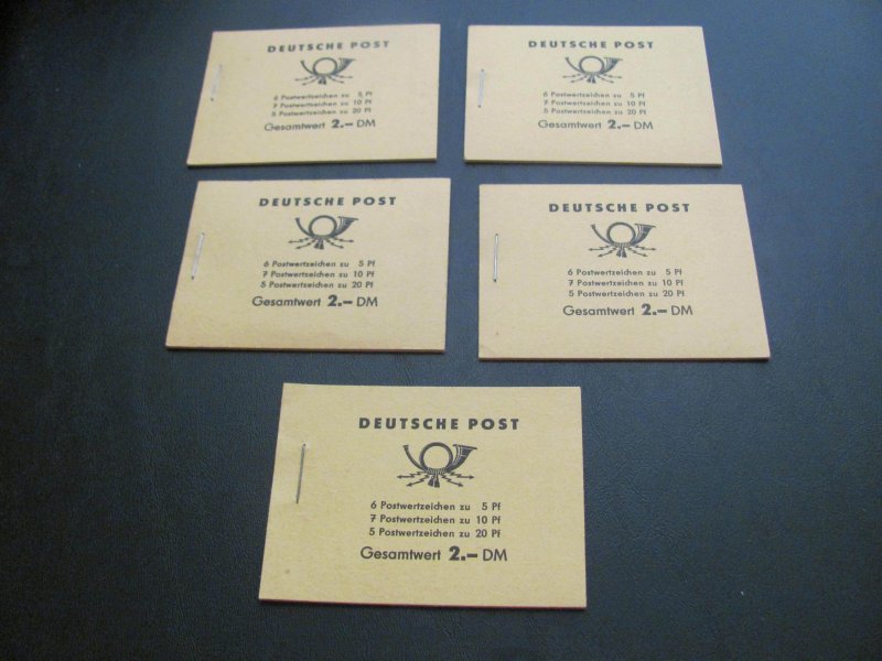 Germany DDR 1950s 5 Booklets XF (100) | Europe - Germany & Colonies ...