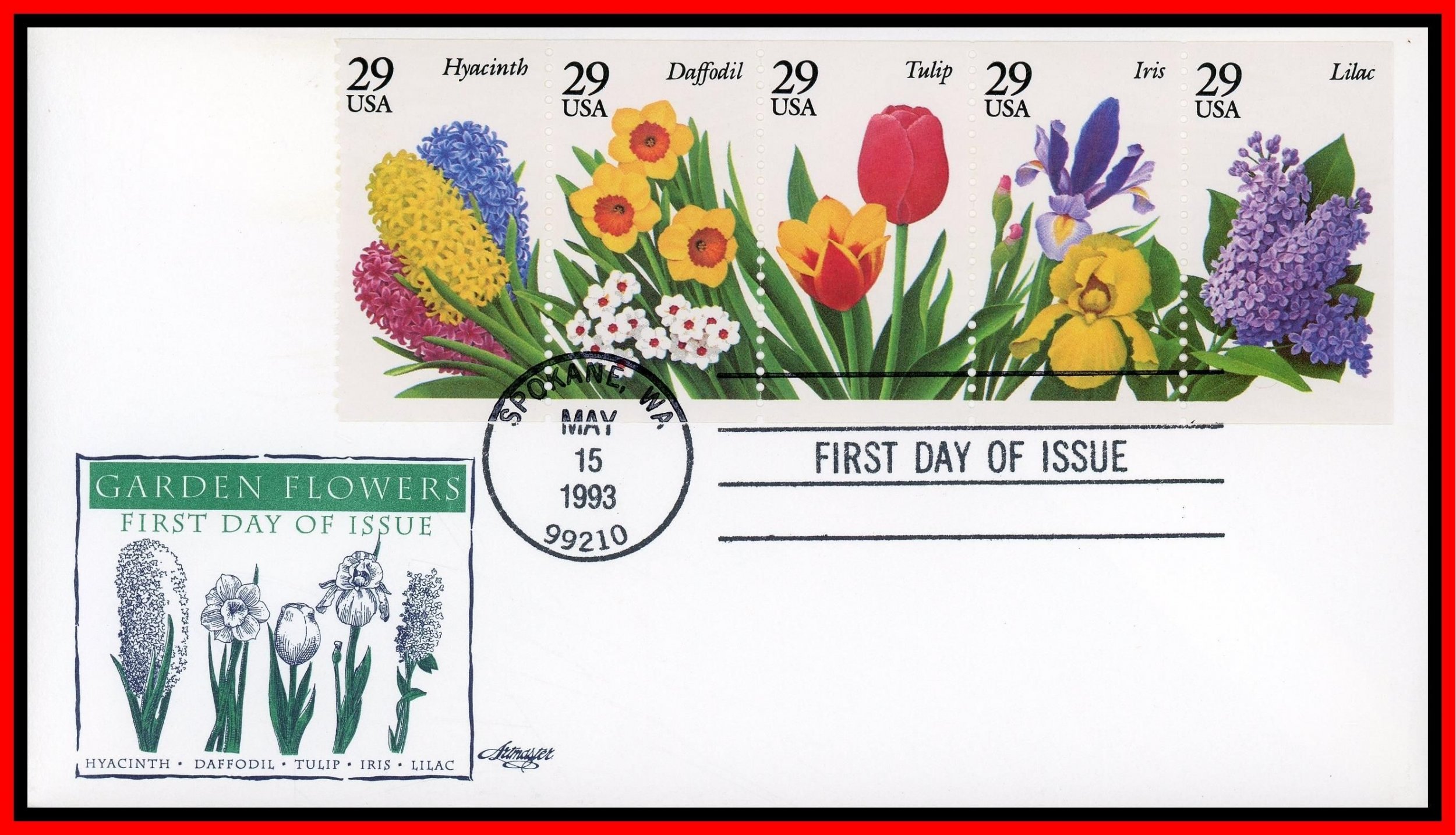 US FDC #2764a 5x29c Garden Flowers Issue U/A Artmaster Cachet | United ...
