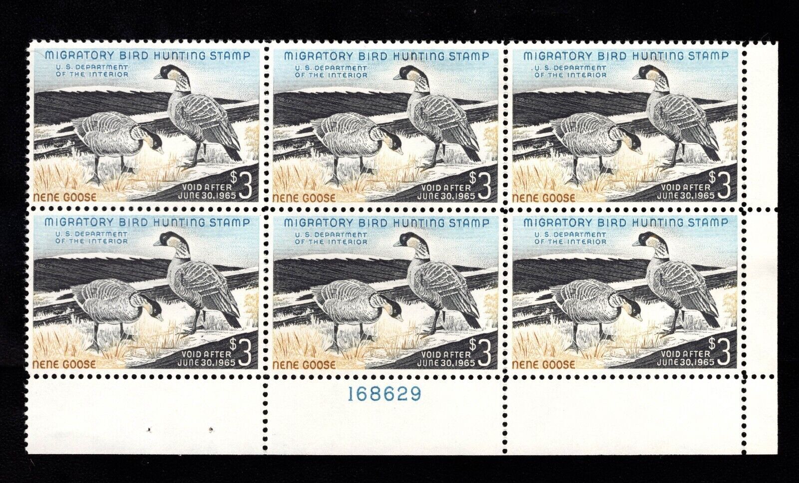 US #Rw31 Duck Intact Plate Block of 6 Mint OG NH Fresh Superb LOT ...