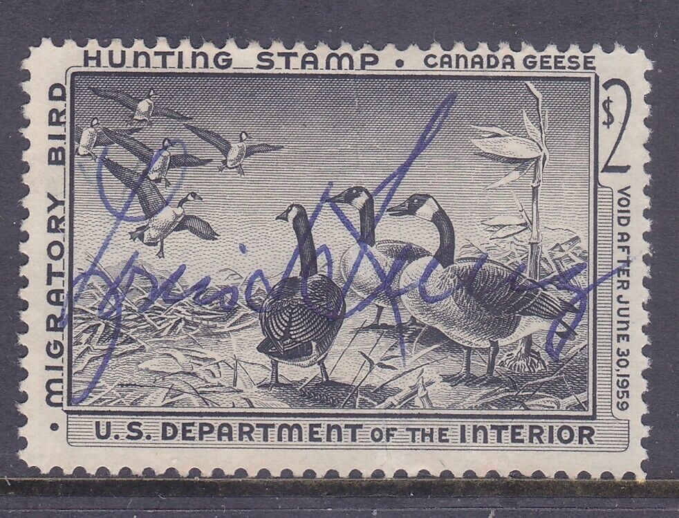US RW25 Used 1958 $2 Canada Geese Duck Hunting Stamp | United States ...