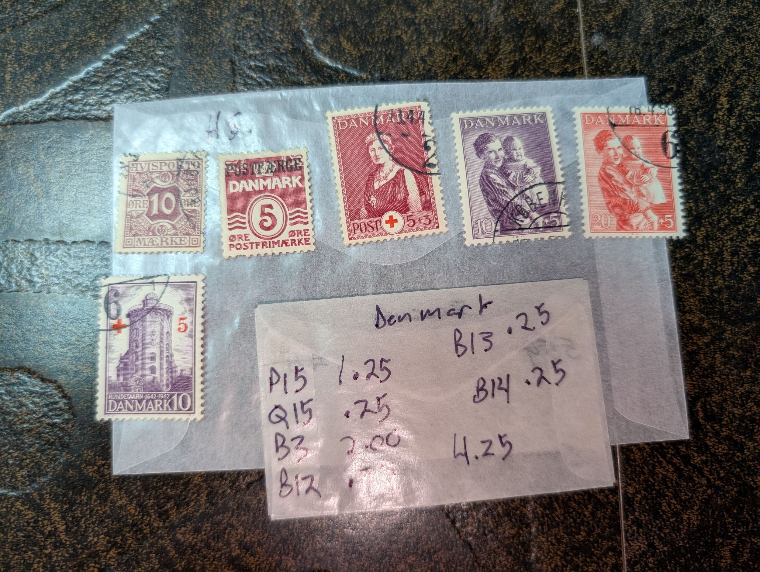 Denmark # p15 u, q15 mh, b3 u, b12 u, b13 u, b14 u | Europe - Denmark ...