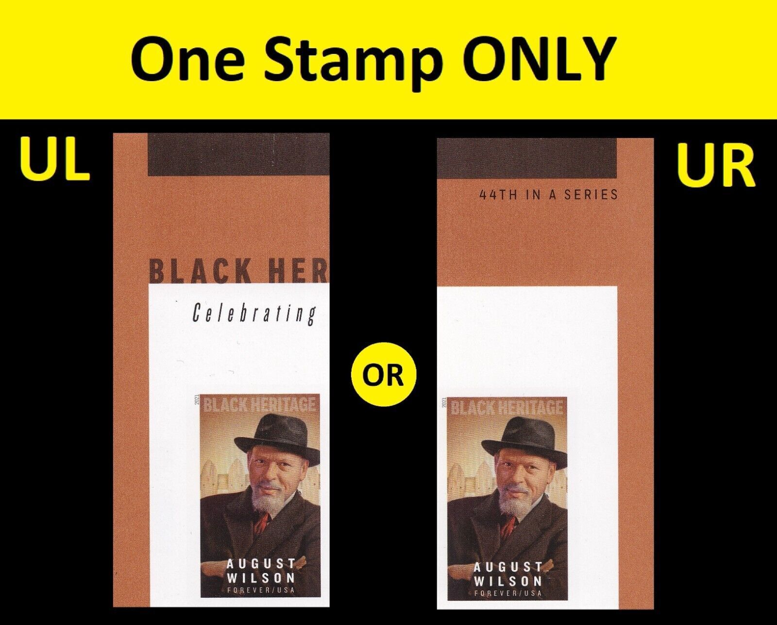 US 5555a Black Heritage August Wilson imperf NDC corner single MNH 2021 ...