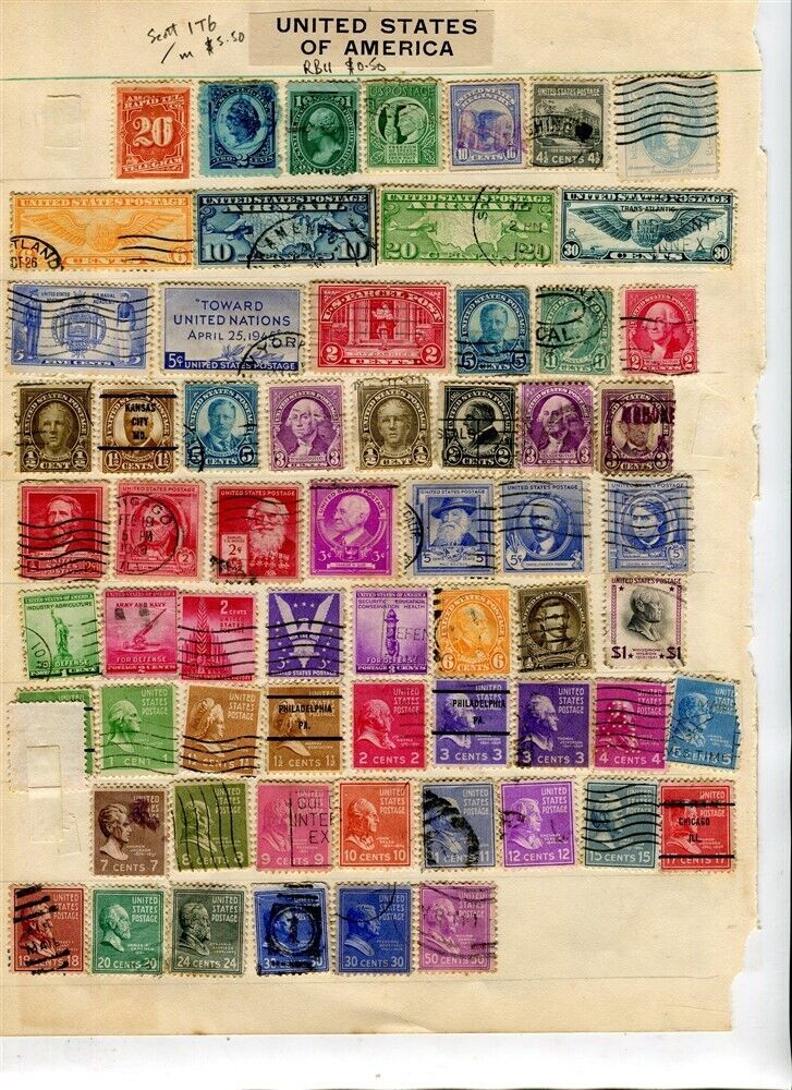 USA; 1890s-1930s early issues useful mixed used lot on pages | United ...