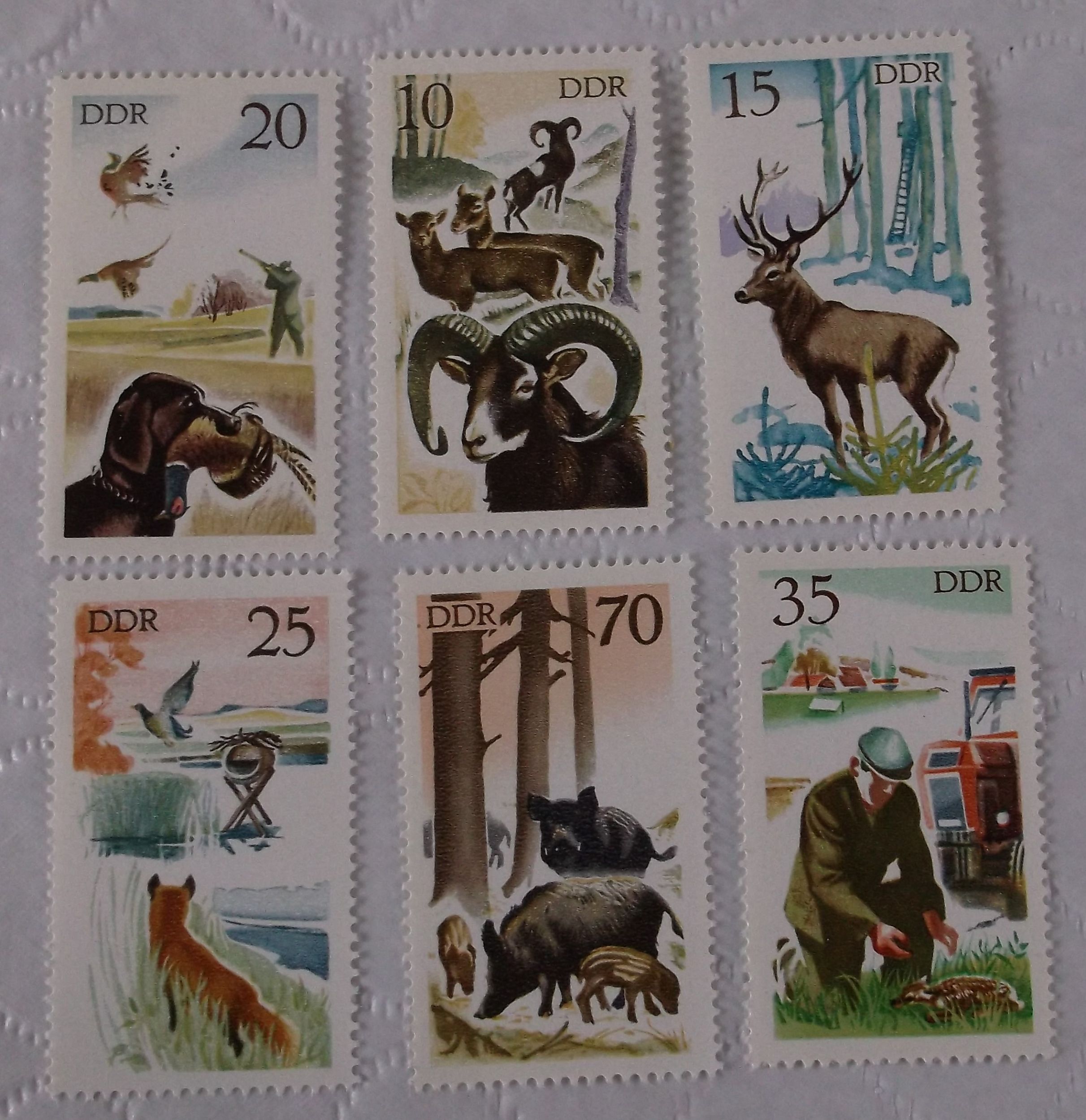 Germany East 1858-63 MNH Cat $2.90 Full Set Hunting, Animals Topical ...