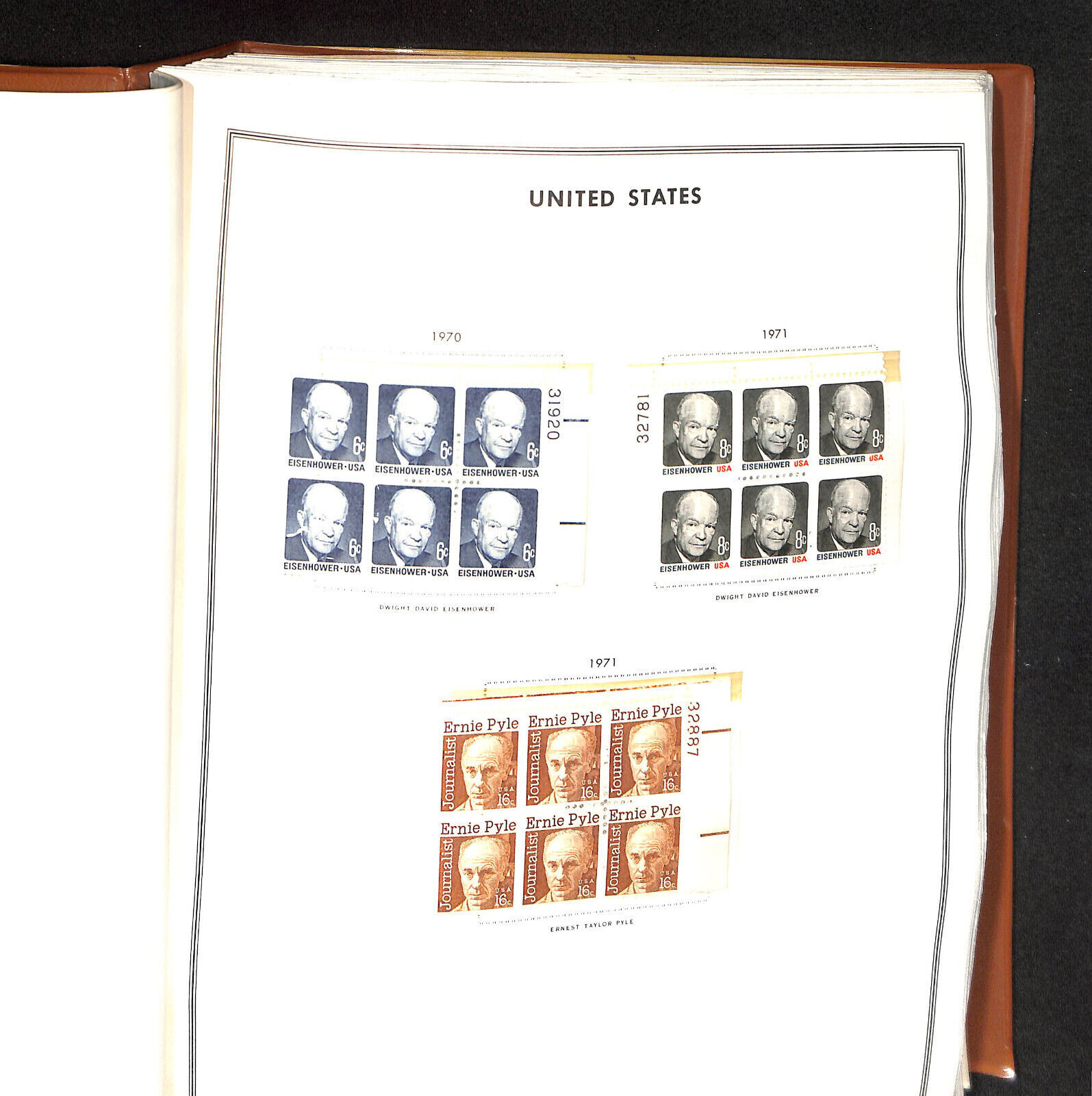 United States Stamp Collection in Harris Plate Block Album 1970-1975 ...