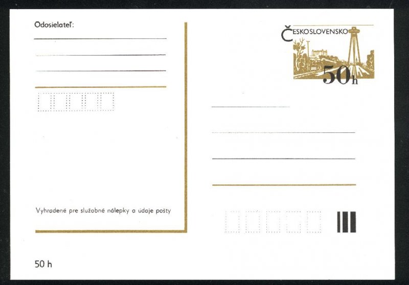 Czechoslovakia Imprinted Postcard Mint gold PD | Europe - Czech ...