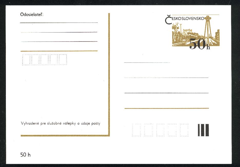 Czechoslovakia Imprinted Postcard Mint gold PD | Europe - Czech ...