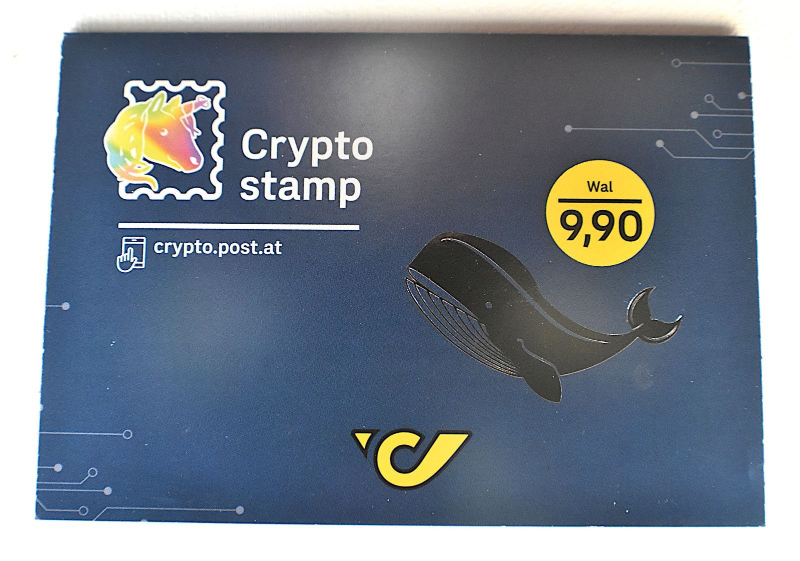 Austria Crypto Stamp 3.0 Whale Black, 2021 | Europe - Austria, Back of ...