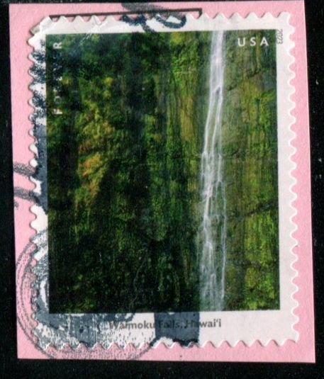 5800e US (63c) Waterfalls - Waimoku Falls SA, used on paper | United ...