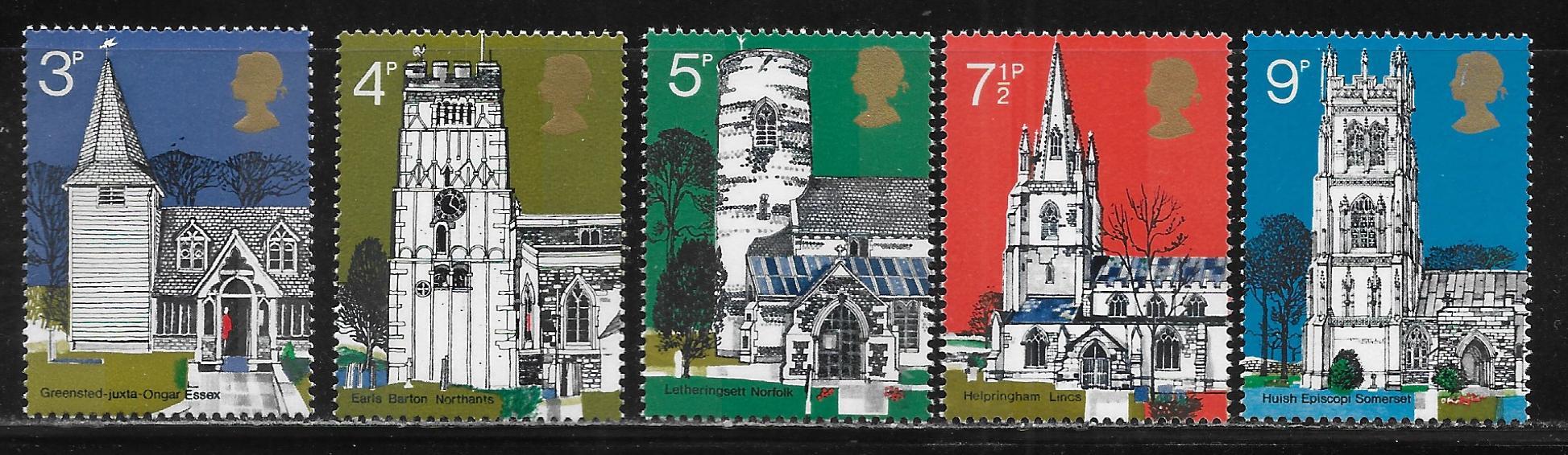 Great Britain 671-675 Old Village Churches set MNH | Great Britain ...