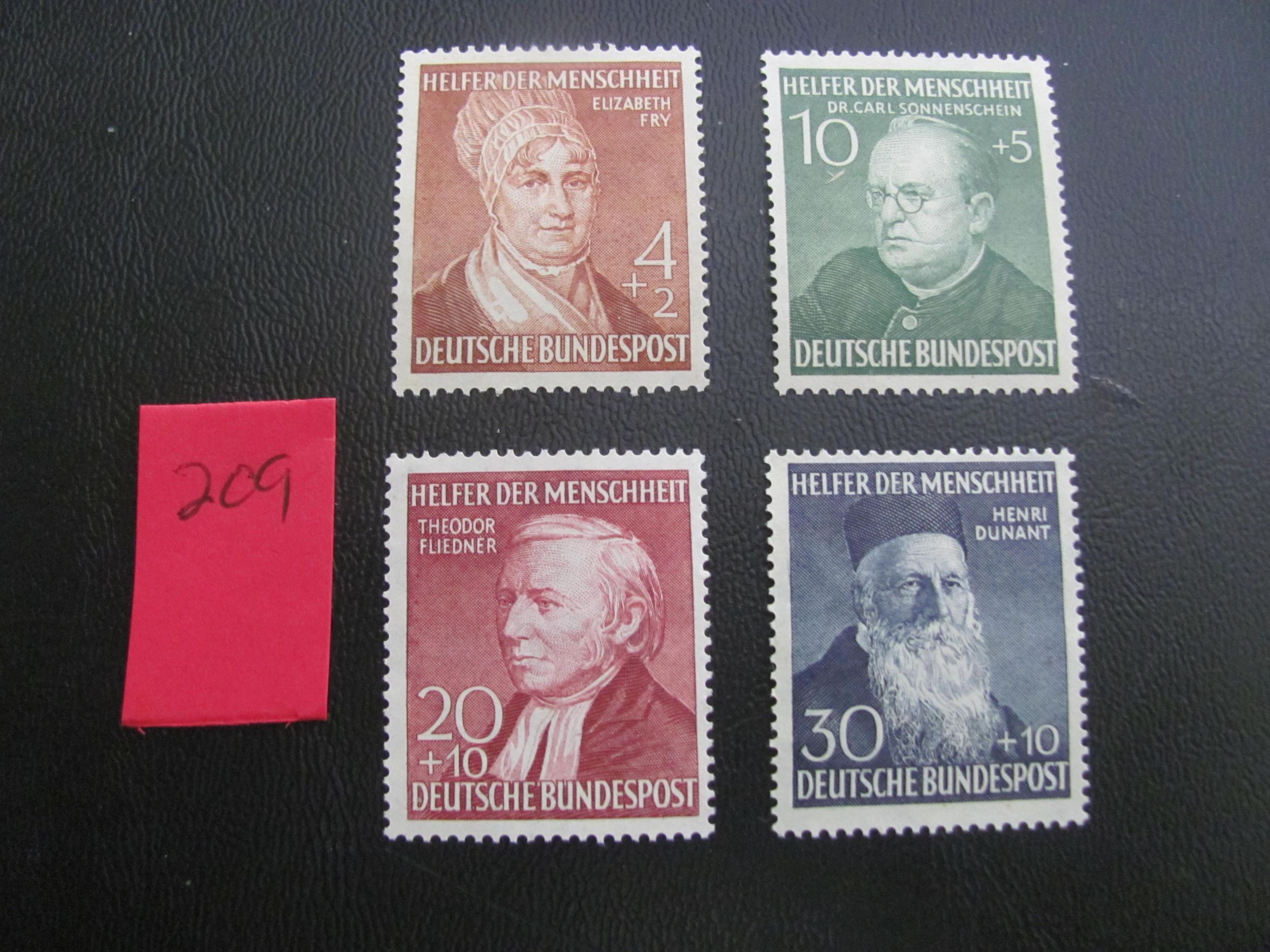 Germany 1952 MNH SC B327-B330 VF/XF (209) | Europe - Germany & Colonies ...