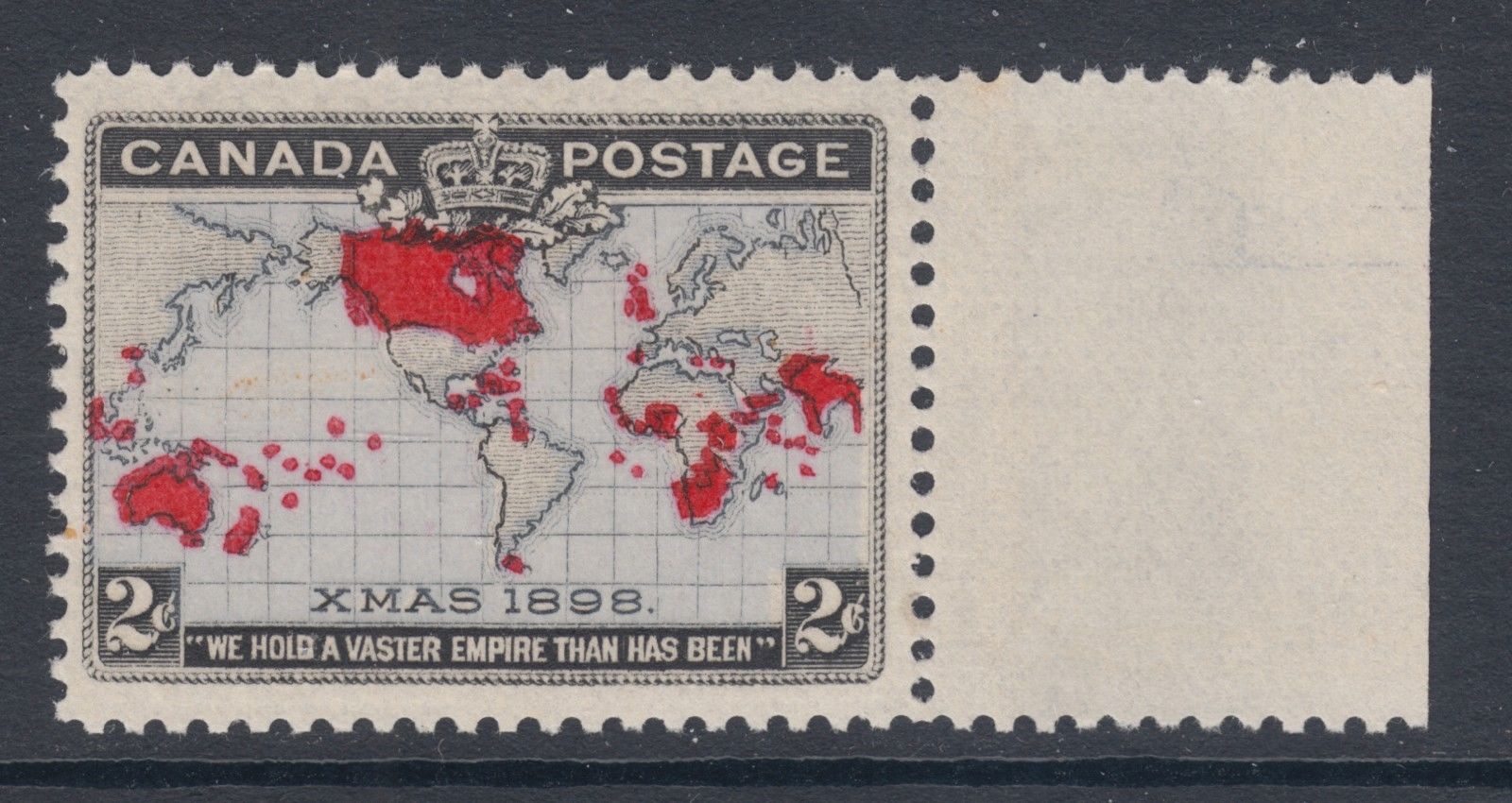 Canada Sc 85 MNH. 1898 2c Imperial Penny Postage with sheet margin, re ...