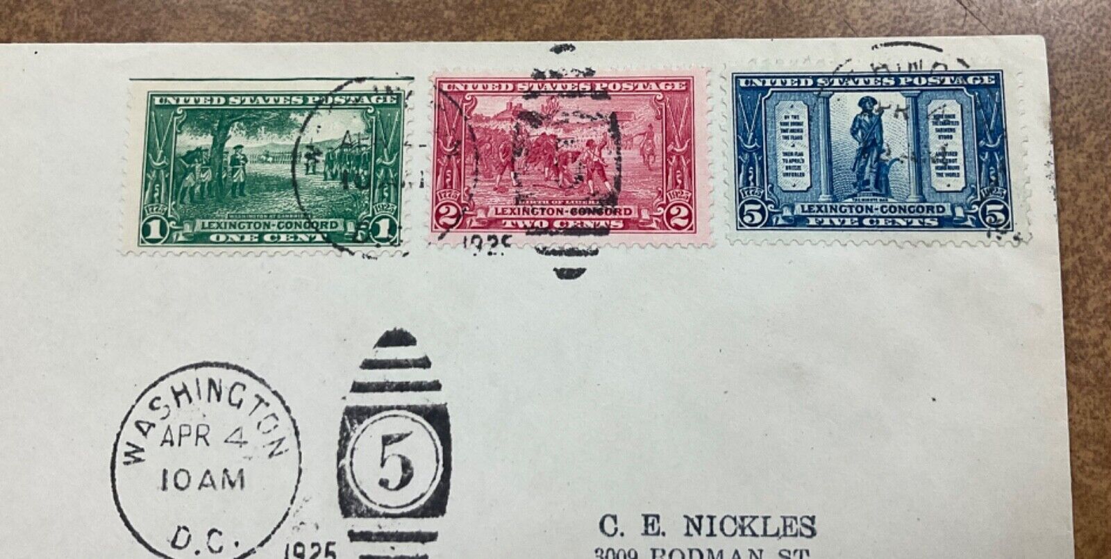 #617-619 1925 FDC addressed to C.E. NICKLES , cachet maker, cover ...