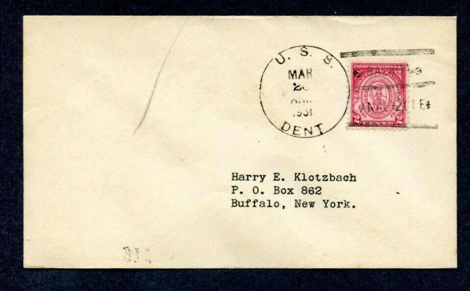 1931 USS DENT (DD-116) Wickes-class destroyer Mar 26, 1931 2c Scott ...