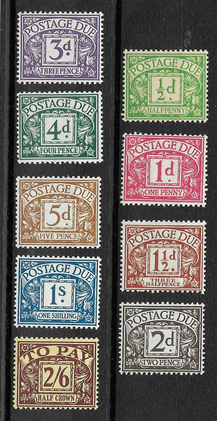 D10 - D18 Block Cypher Postage dues Full Set of 9 UNMOUNTED MINT ...