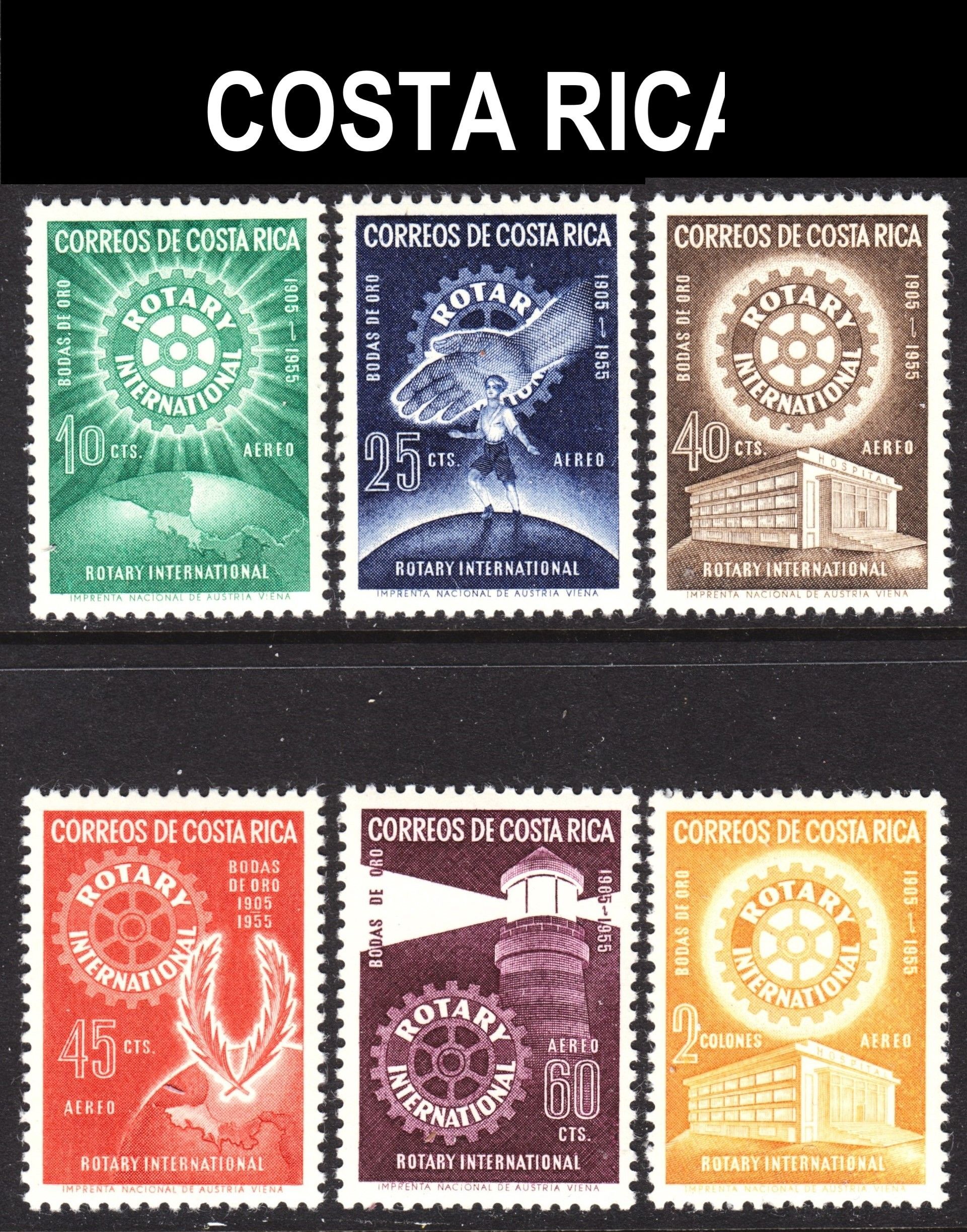 Costa Rica Scott C246-51 complete set VF mint OG NH. FREE... | Central ...