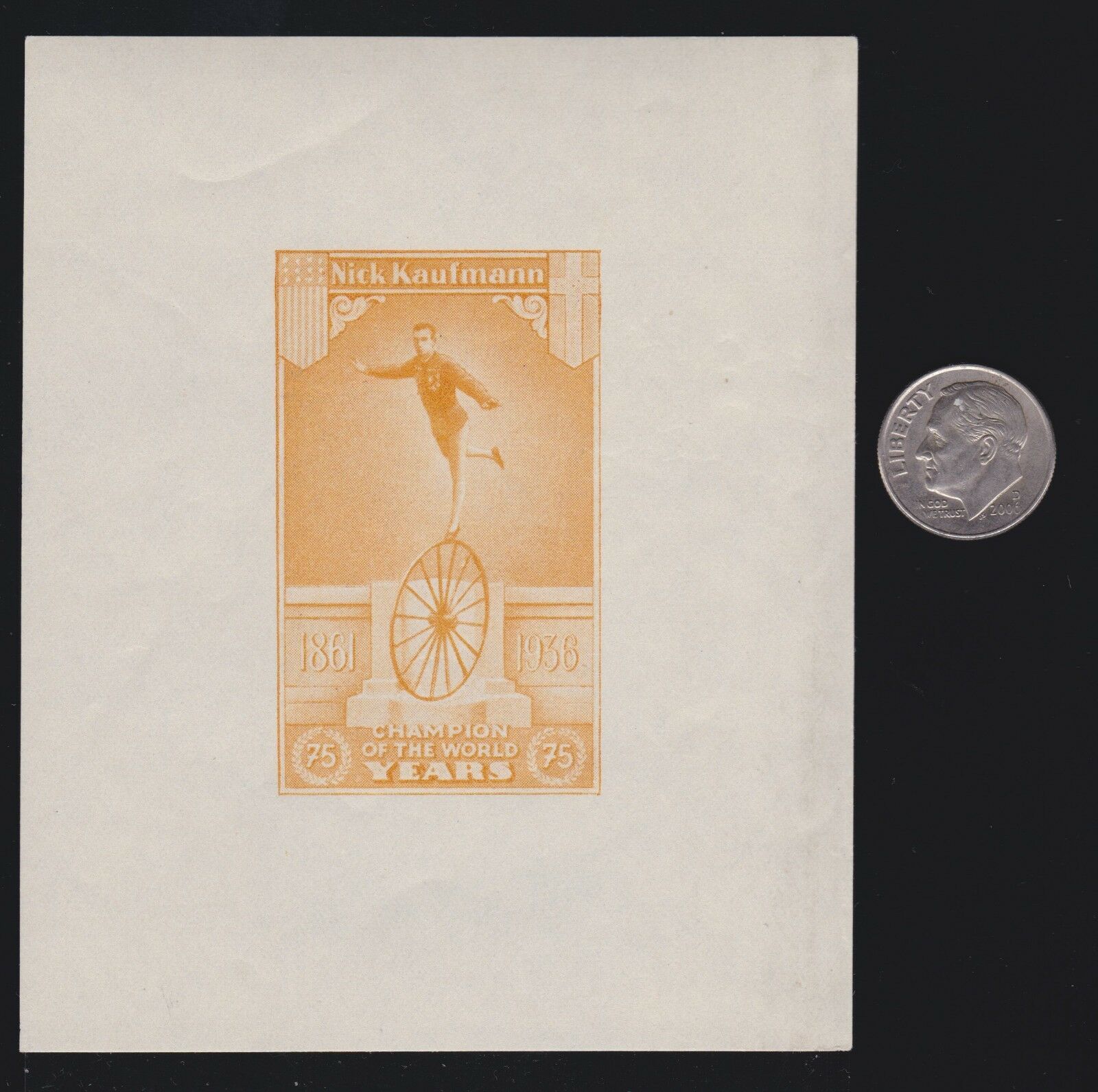 US Vintage 1936 Nick Kaufmann World Champion Cycle Trick Rider ...