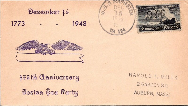12.16.1948 - 175th Anniversary Boston Tea Party - USS Rochester ...