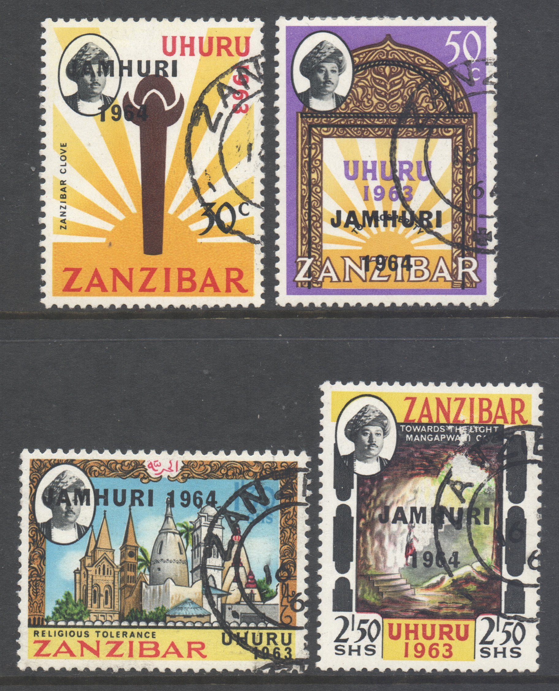 Zanzibar Scott 301/304 - SG430/433, 1964 Jamhuri Set used | Africa ...