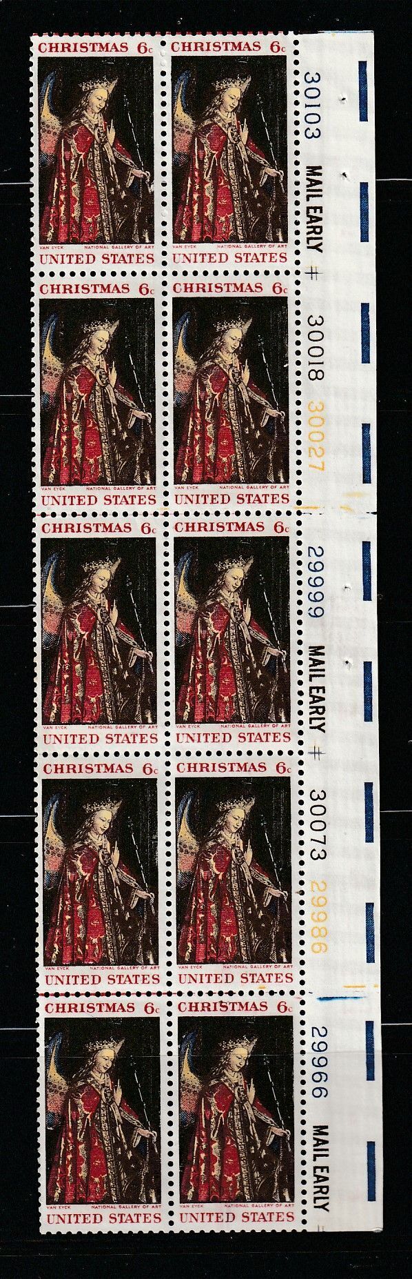 United States 1363 Plate Block Of 10 Set MNH Christmas (C) | United ...