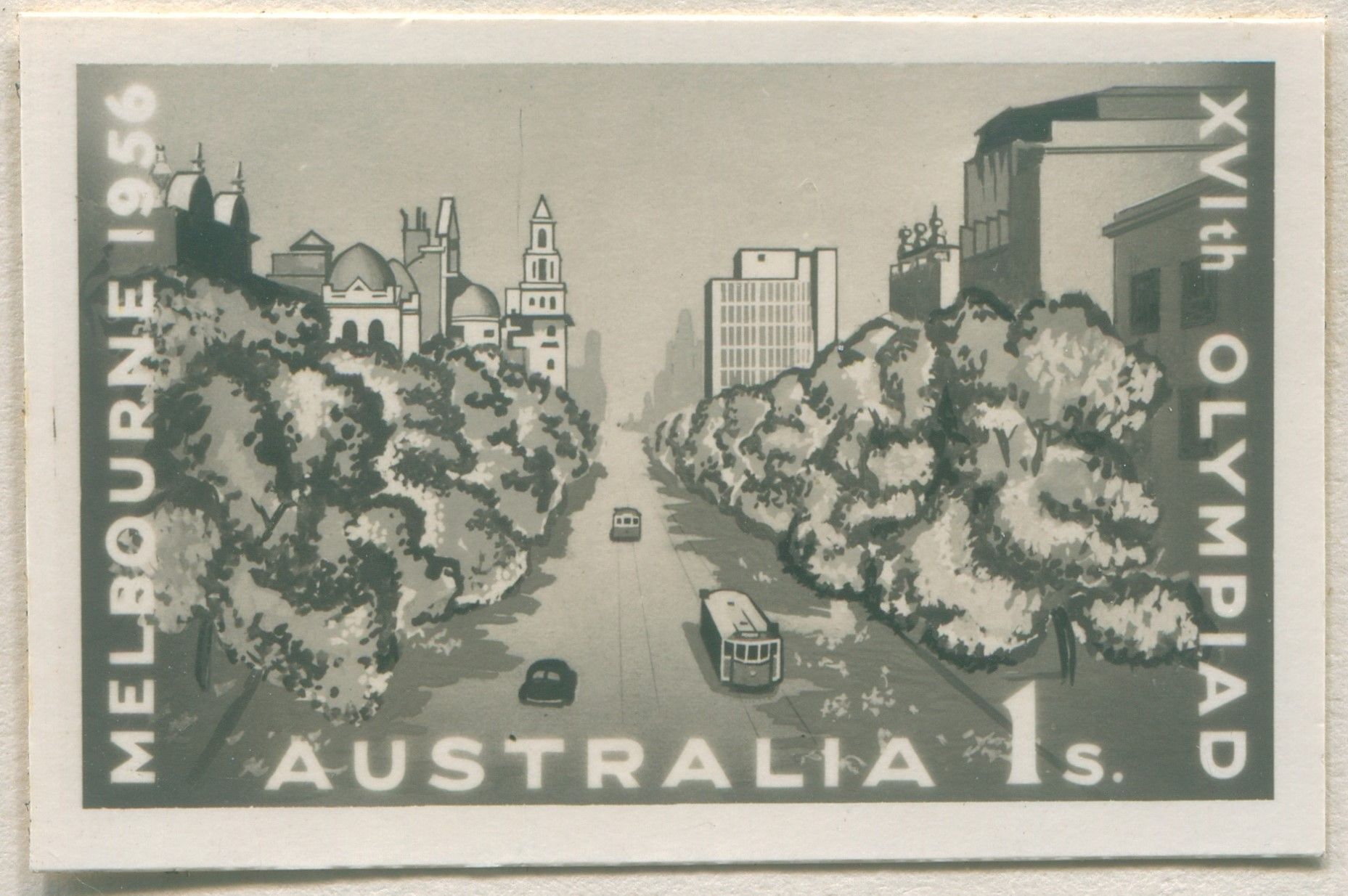 Australia 1956 1s Olympic Games SG292 progressive photographic proofs ...