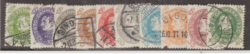 Denmark Scott #210-219 Stamps - Used Set | Europe - Denmark, General ...