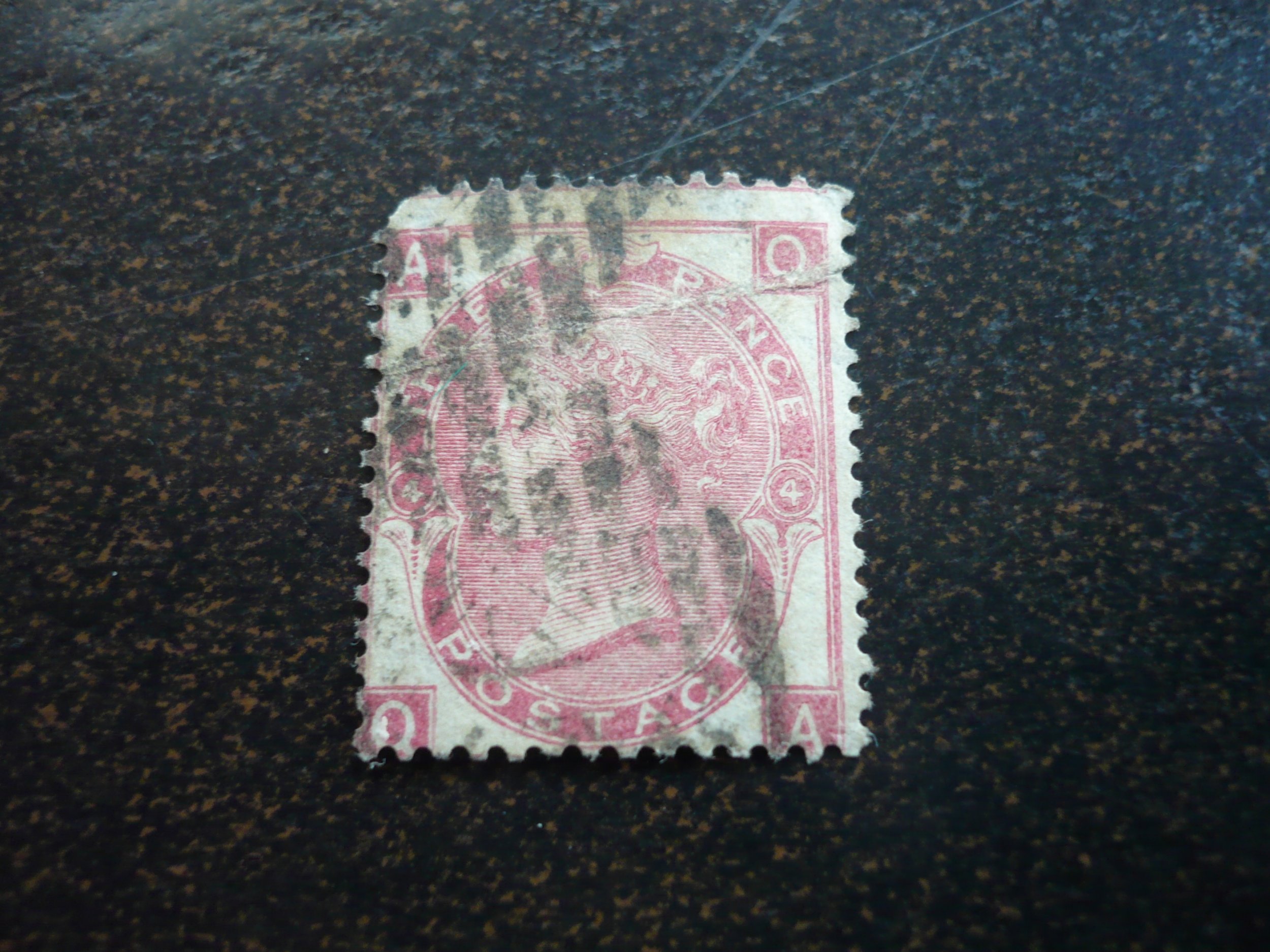 Stamps - Great Britain - Scott# 44 Plate 4 - Used Single Stamp | Great ...