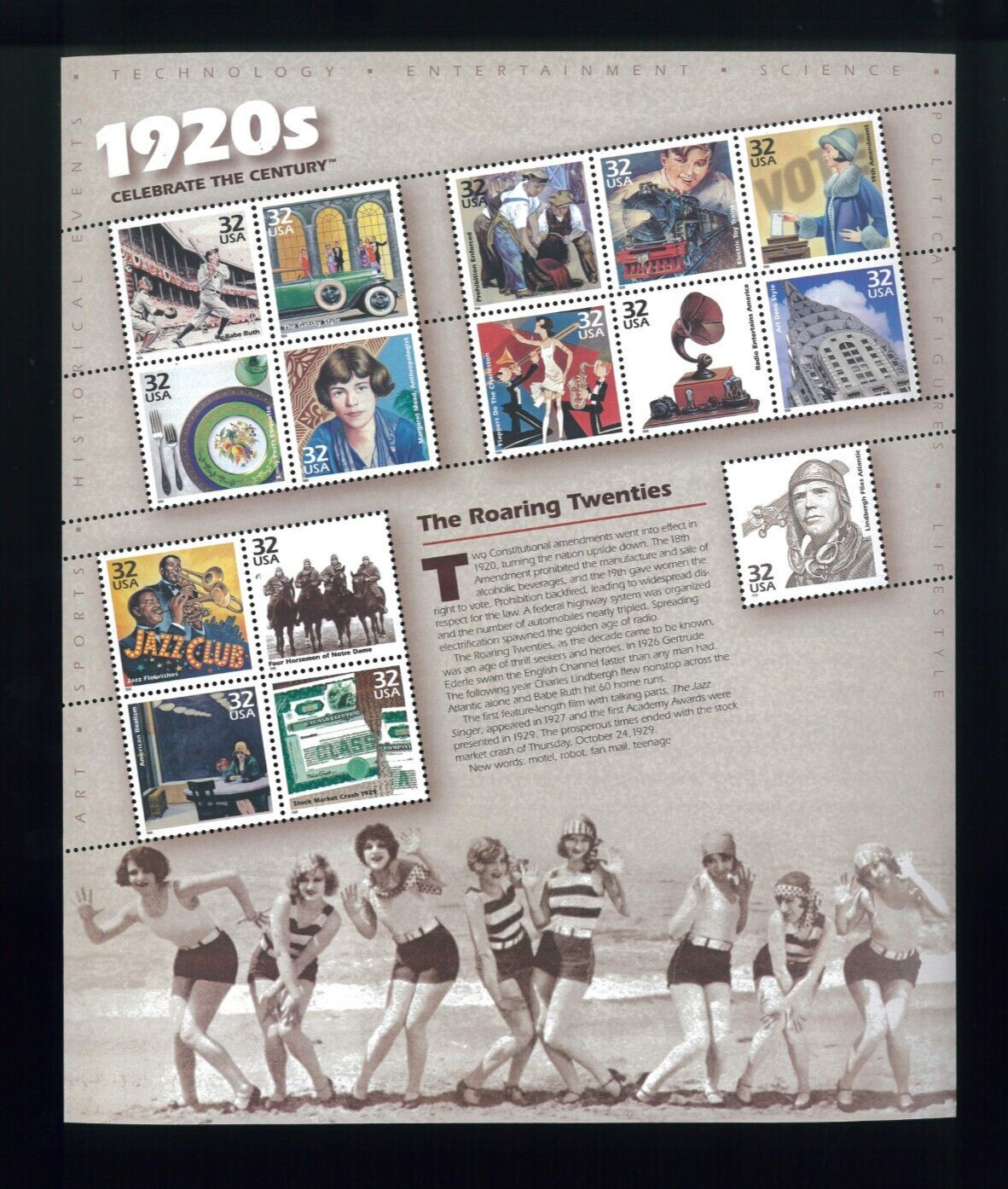 United States 1920's Celebrate The Century Postage Stamps #3184 MNH ...