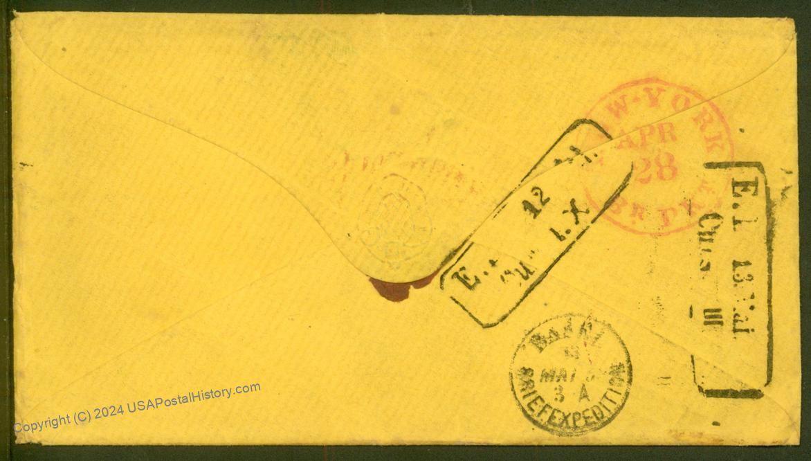 USA 1855 ADVENTURE Michigan R8 DPO Sc14x2 Bern Switzerland Cover 112948 ...
