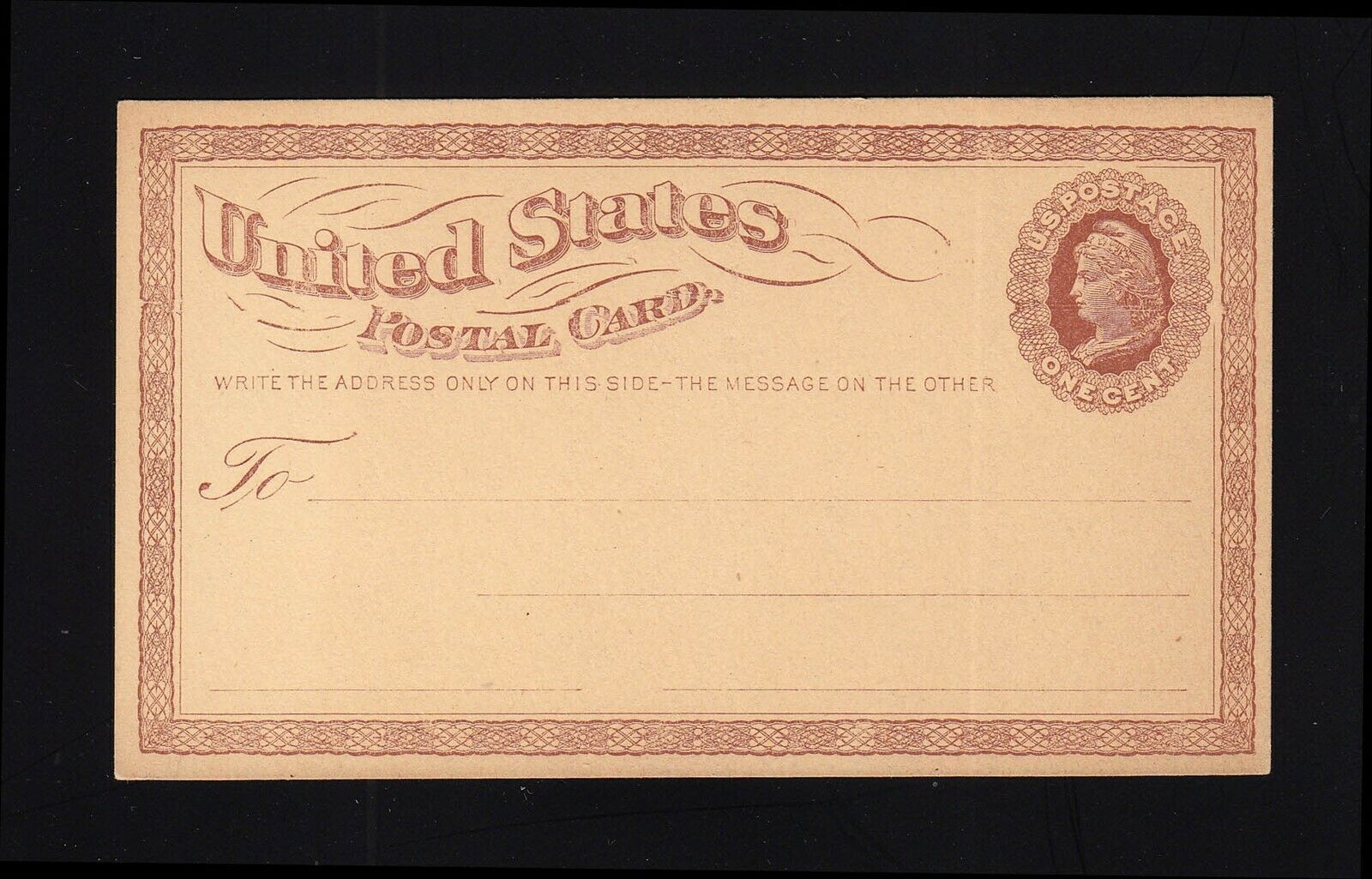 UX1, UPSS #S1d Mint Postal Card "BIG-HOLE" SP23, UPSS Cat. $450.00 ...