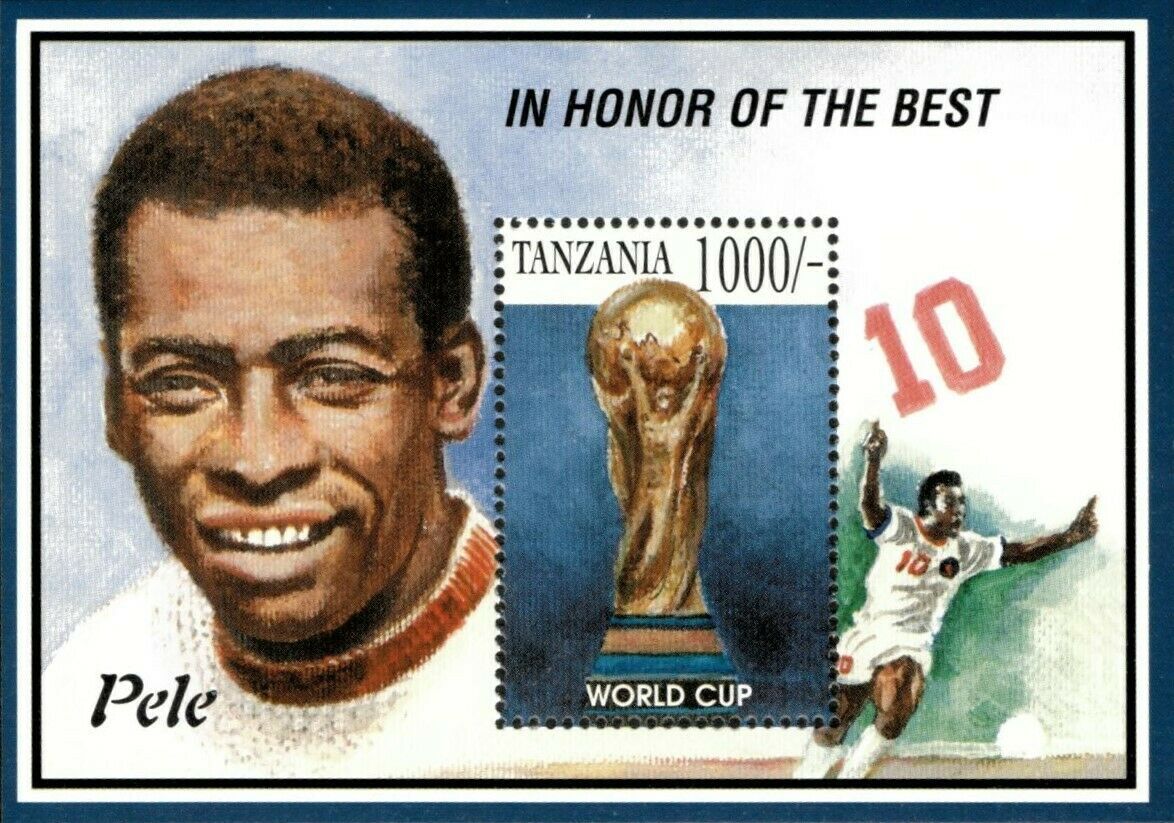Tanzania 1994 - FIFA World Cup, Pele - Souvenir Sheet - Scott 1174 ...