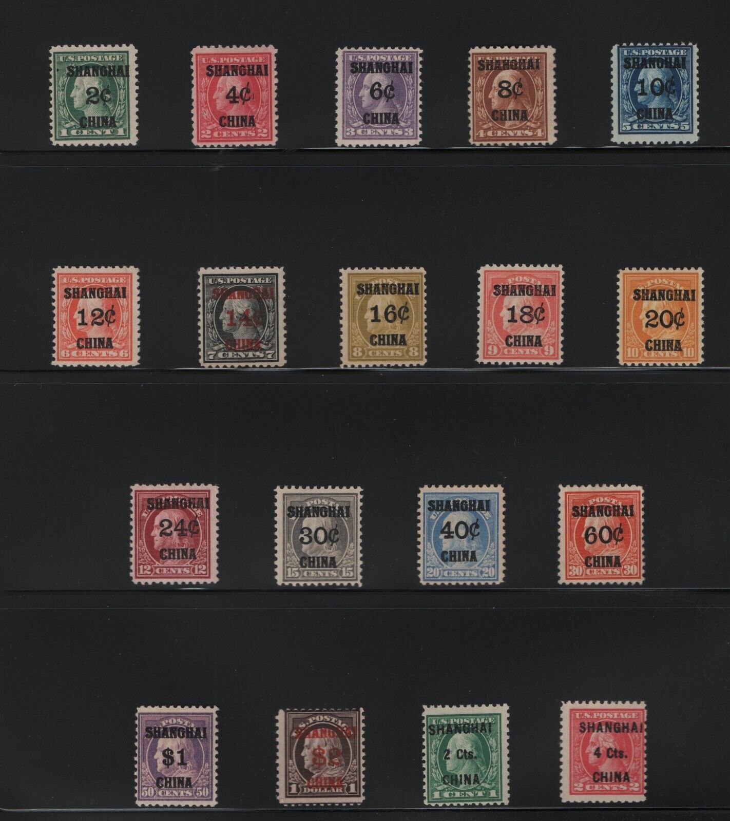 K1 - K18 Set F-VF mint OG or LH with nice colors cv $ 2120 ! see pic ...