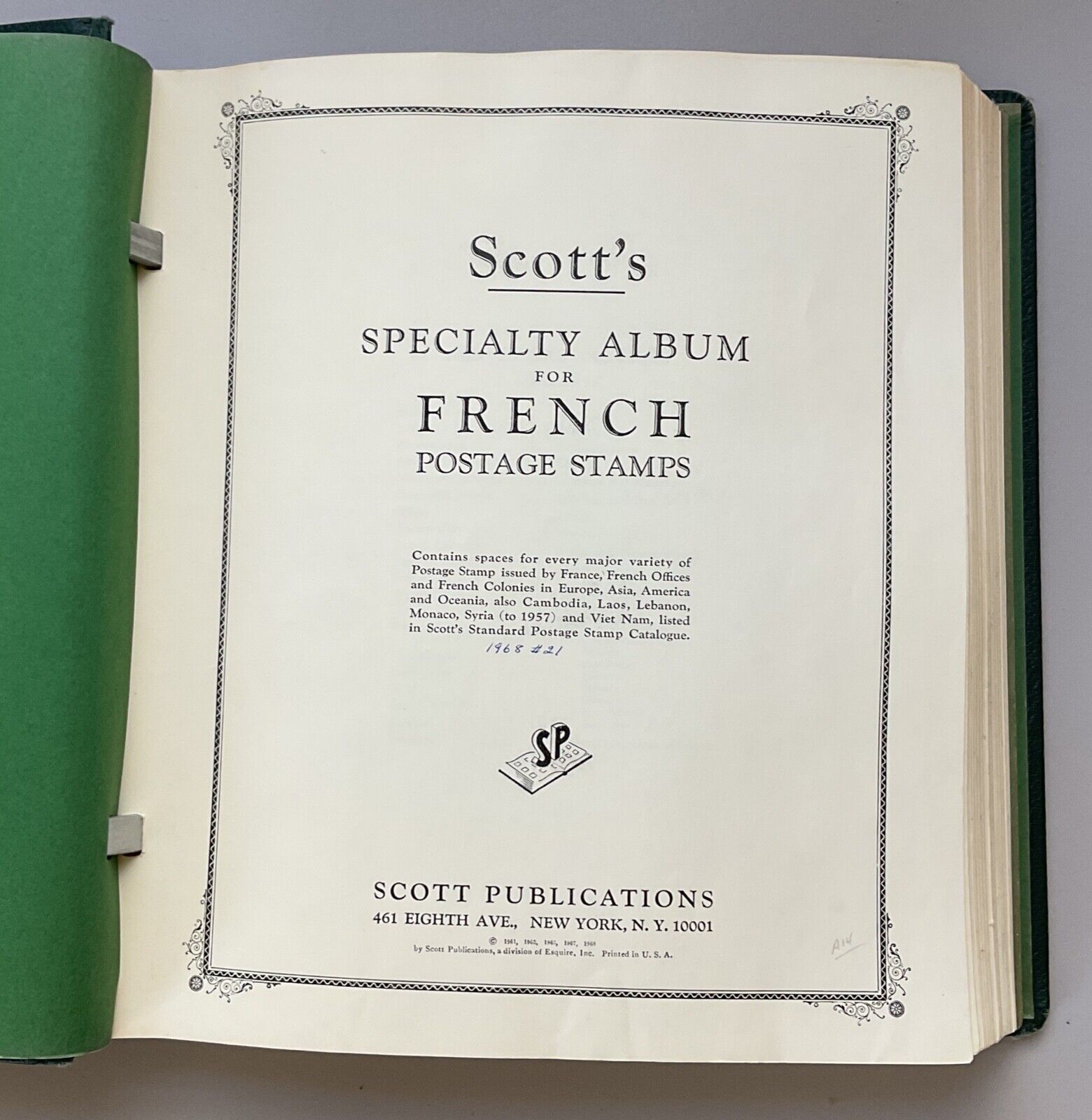 France & Colonies (Two Volumes) Used Scott Stamp Album (1849-1941), NO ...