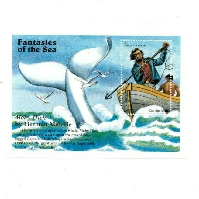 Sierra Leone 1996 - Fantasies Of The Sea, Moby Dick - Souvenir Sheet ...